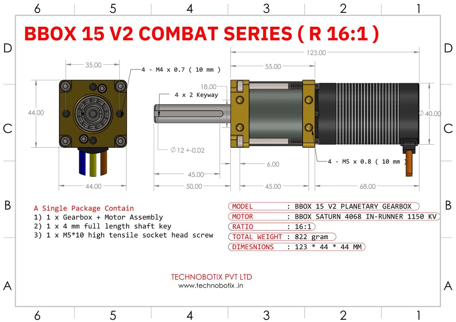 Bbox 15 with Bbox 4068 Innerunner BLDC Motor